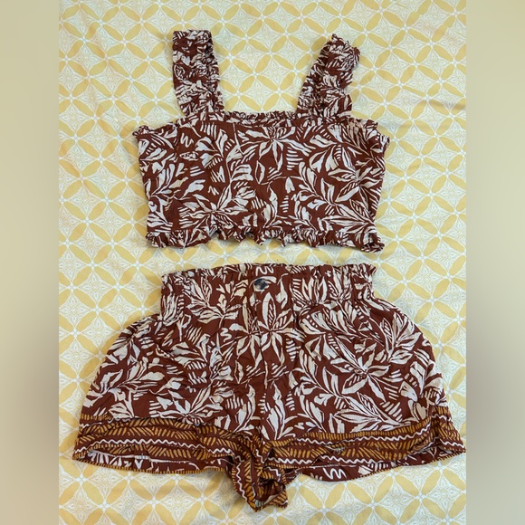 Angie | Other | Nwt Angie Crop Top And Short Set | Poshmark